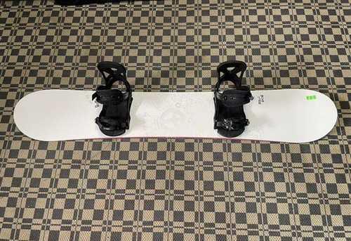 Сноуборд комплект F2 White Deck - 152 + Burton - S