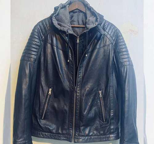 Кожаная куртка бомбер ferre XL52