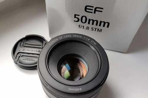 Canon 50mm 1.8 STM сост. Нового