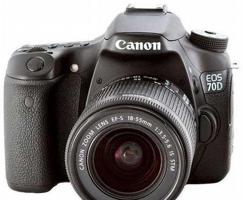 Canon 70D(18-55mm STM+Бленда) +32гб+Сумка+Коробка+