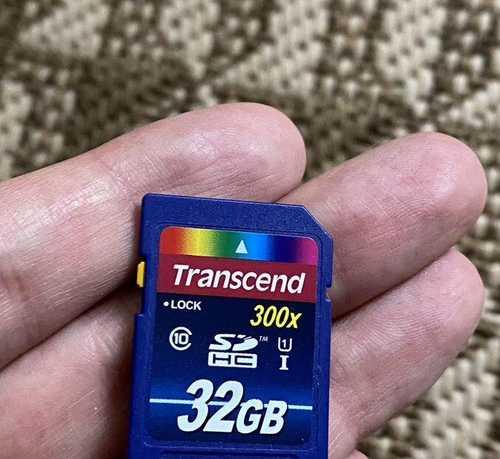 Карта памяти Transcend SD HC 300x 32Gb