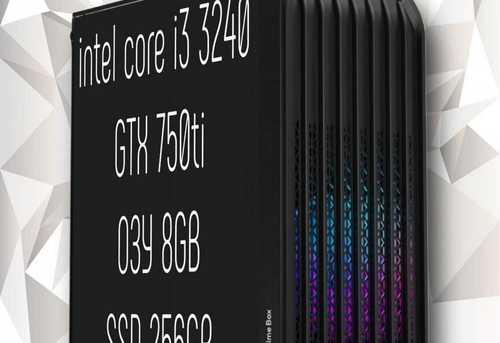 Компьютер i3 3240, gtx 750ti, 8gb, SSD 240gb