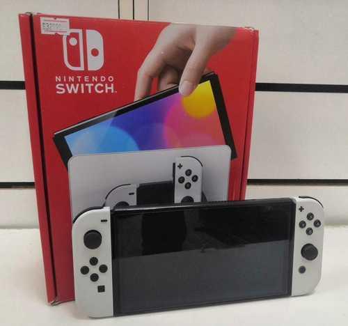 Nintendo Switch Oled прошитая белая Новая