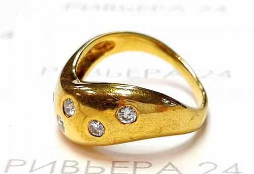 Золотое кольцо с бриллиантами 585 пробы 3.67 грамм
