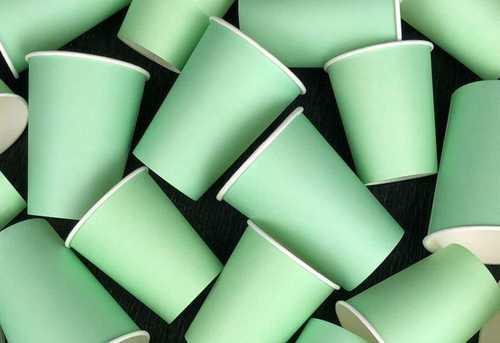 Бумажные стаканы зеленые