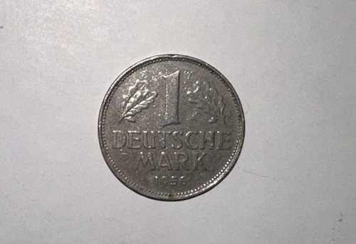 Монета 1 немецкая марка 1956 G