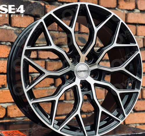 Диски R17 5-112 # Vossen HF-2 Black Machine Face