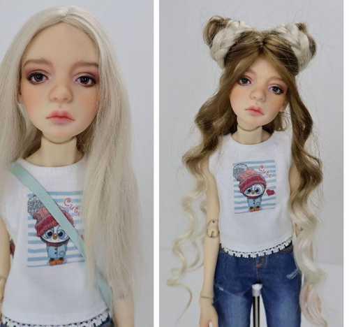 Парики для Птички Лоры и др кукол bjd с ог 11 см