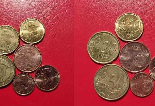 Наборы монет Евро центов, несколько видов