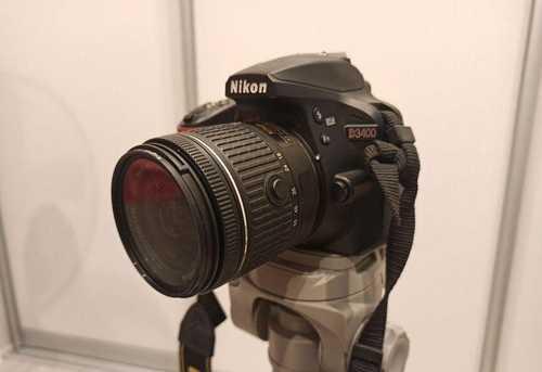 Фотоаппарат зеркальный nikon d3400 kit 18-55