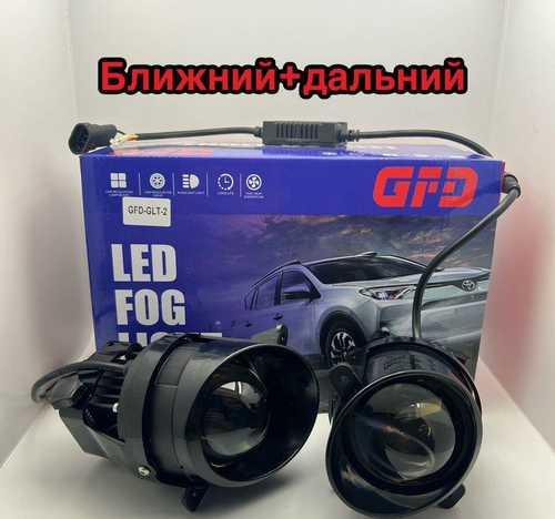 LED линзы в птф Granta Kalina Largus Datsun