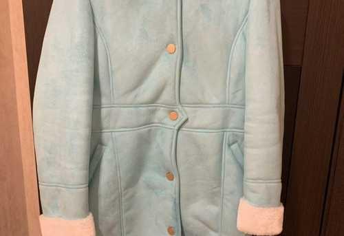 Дубленка женская пальто мех куртка зимняя 44-46
