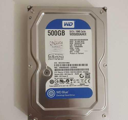 Жесткий диск SATA-3 500Gb WD Blue