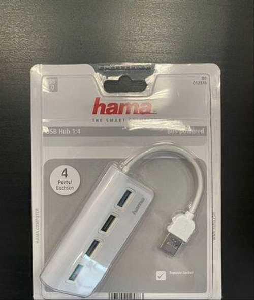 Разветвитель USB 2.0 Hama H-200120 4порт новые