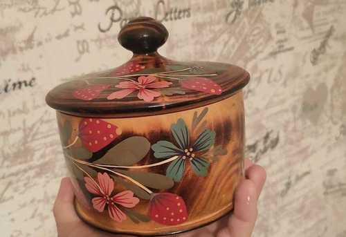 Шкатулка деревянная СССР конфетница