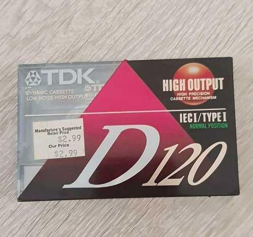 Аудиокассета новая TDK D 120 tipe1