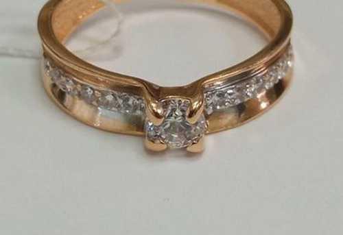 Золотое кольцо с фианитами(16000)