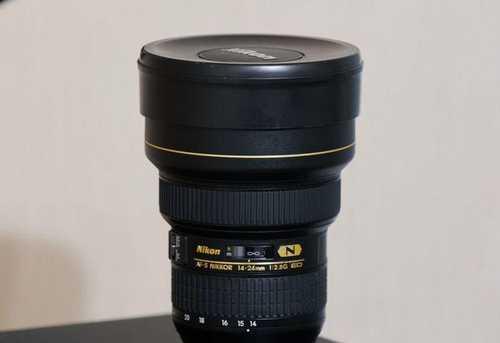 Объектив Nikon 14-24 mm f/2.8 G никон 14-24