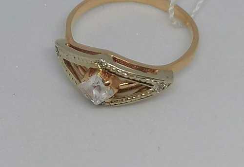 Золотое кольцо 585 пр р-р 16,5 с фианитом