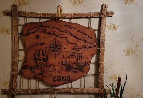 Картина "карта Кубы"