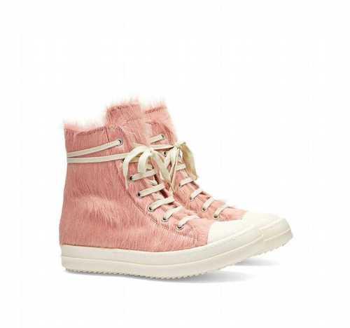 В наличи Rick Owens Pink Ponyhair high ramones