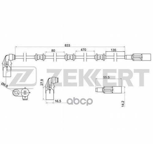 Датчик ABS передн. лев. MB M-Class (163) 98