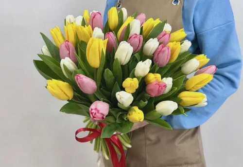 Тюльпаны в подарок цветы с доставкой