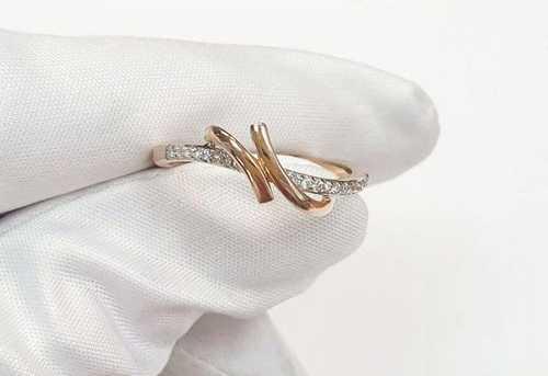 Золотое кольцо с бриллиантом р 17,5 (23000)
