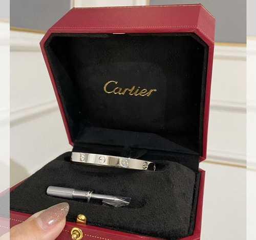 Браслет cartier love с бриллиантами