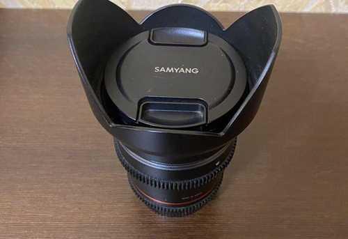 Объектив samyang 24mm f 1.5 байонет Canon