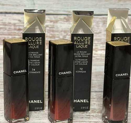 Chanel rouge allure laque помада 63, 72, 74