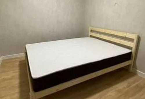 Кровать (140 на 200 см) новая из дерева(2спальная)