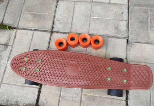 Скейтборд + комплект колес (новое)