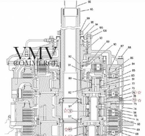 Коробка передач Transmission CAT D9R Вал 112-7309