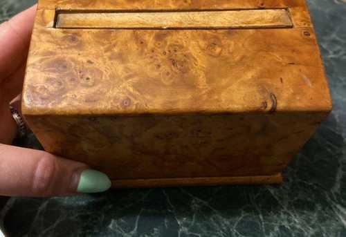 Сигаретница из карельской березы 1950-60