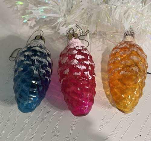 Елочные игрушки СССР шишки