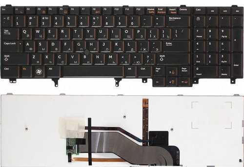 Клавиатура Dell Latitude E6520 черная с подсветкой