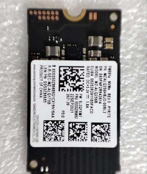 SSD 2242 256 Gb m.2 NVMe PM991a