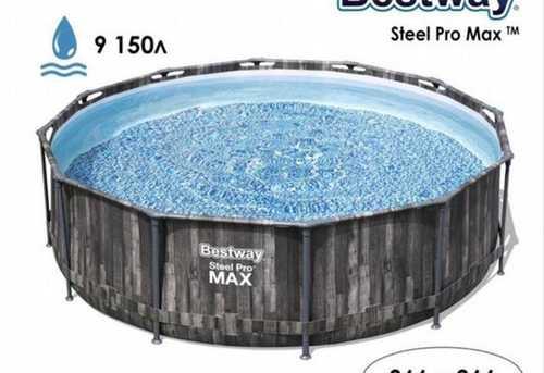 Бассейн каркасный 366 на 100 bestway steel pro max