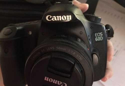 Фотоаппарат canon 60d и обьектив 50 mm 1:1,8 STM