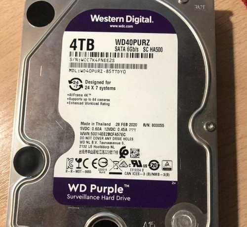 Жёсткий диск 3.5" WD 4TB WD40purx WD40purz