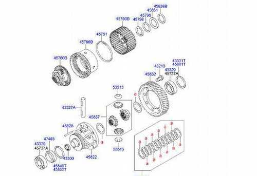 Шестерня АКПП F4A42 Hyundai 45796-39010