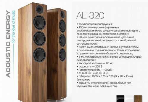 Acoustic Energy AE320 Walnut