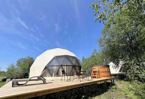 Геокупол шатер для отдыха диаметр 7м