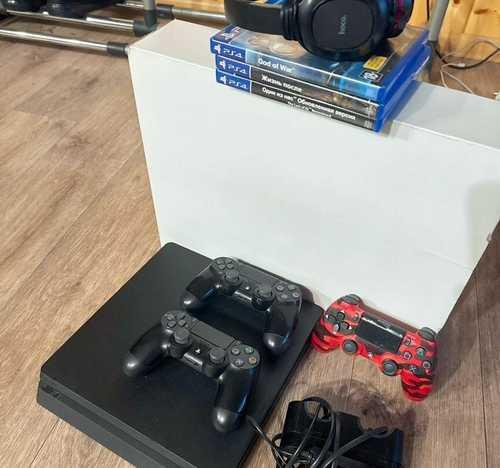 Sony playstation 4 slim 1tb 2 джойстика