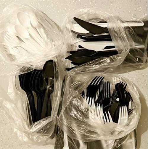 Ложки вилки ножи пластик новые