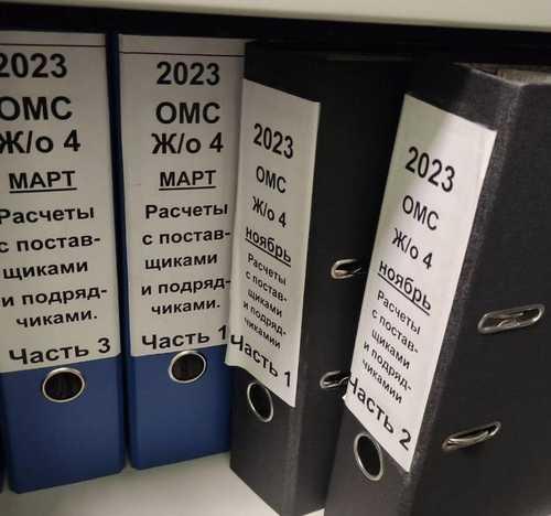Файловые папки 70 мм, 4 шт