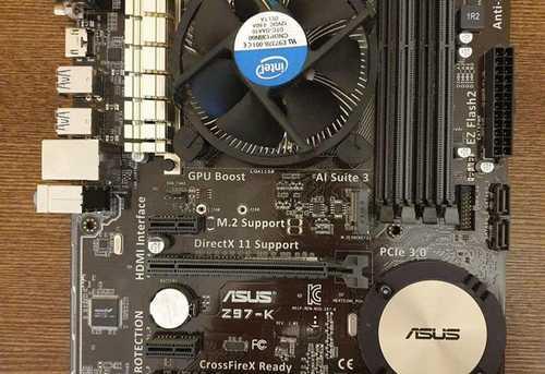 Asus LGA1150 Z97-K + CPU Intel i7-4790
