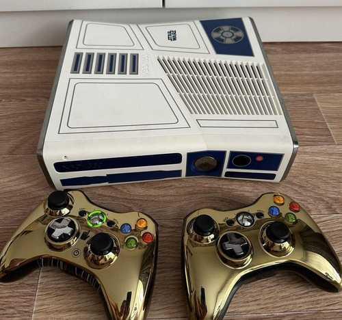 Xbox 360S Star Wars  2 джоя  56 игр