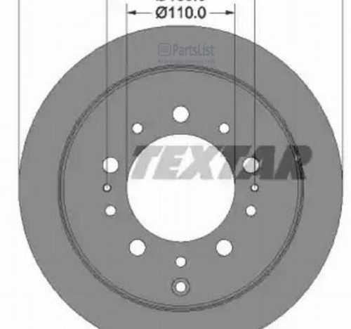 Диск тормозной задний с покрытием PRO lexus/toyota/toyota (FAW) textar 92172803 92172803